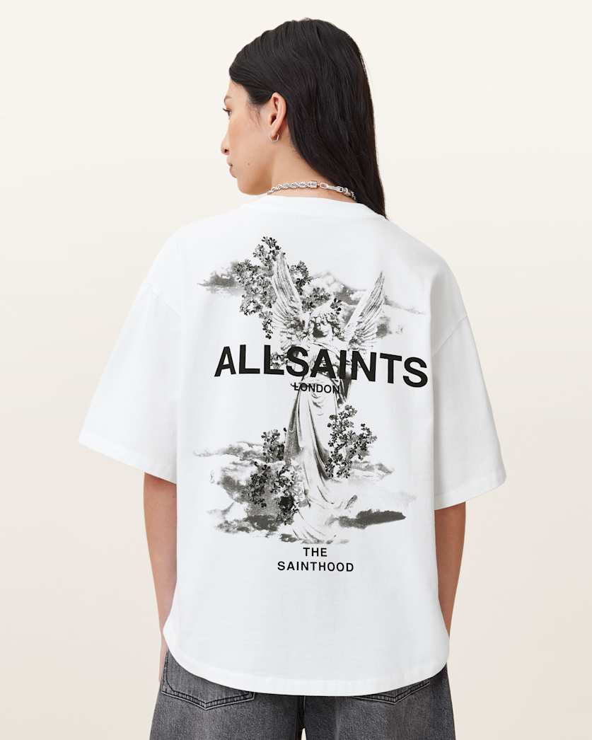 Guardian Amelie Oversized T-Shirt White | ALLSAINTS